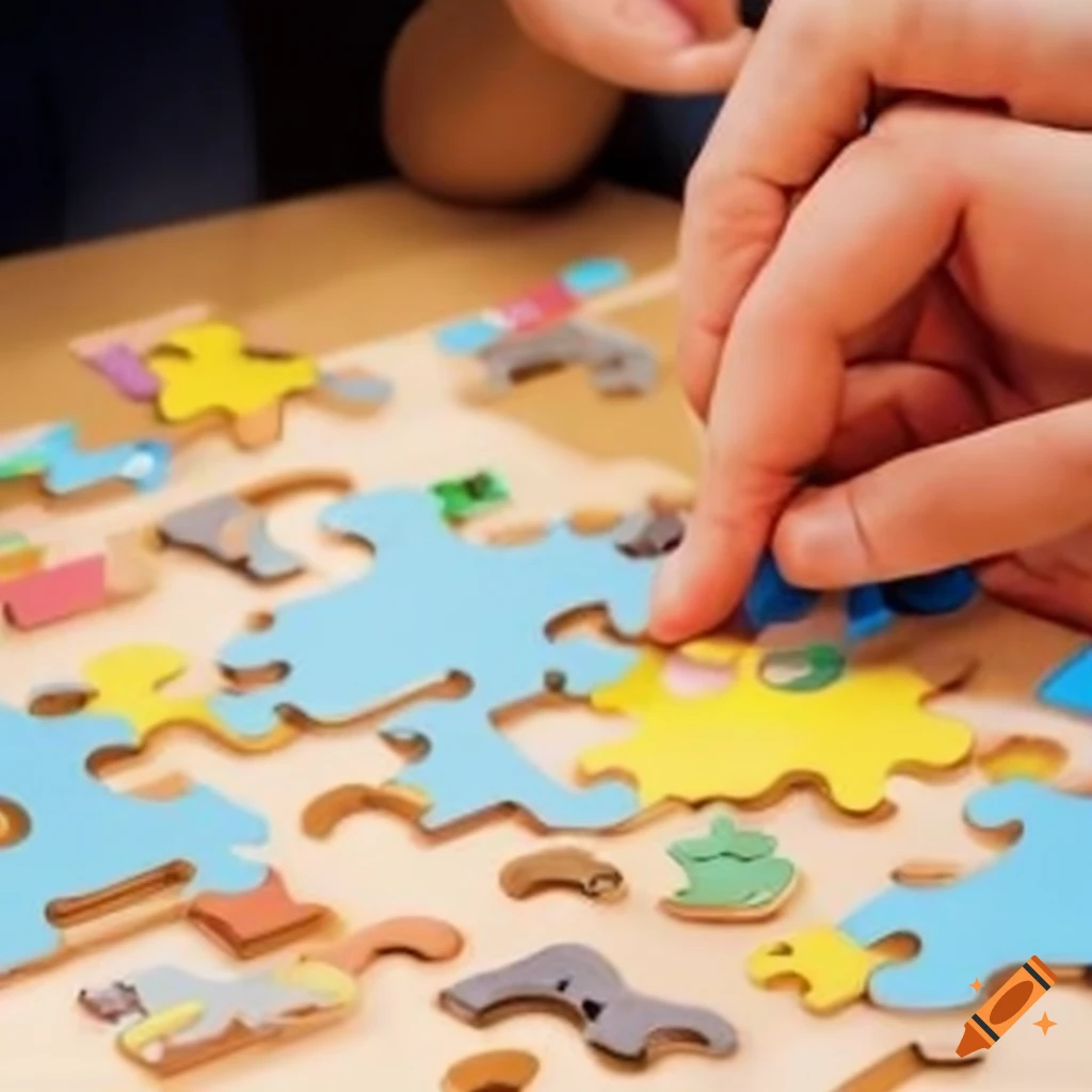 Smart puzzle that improves with every piece on Craiyon