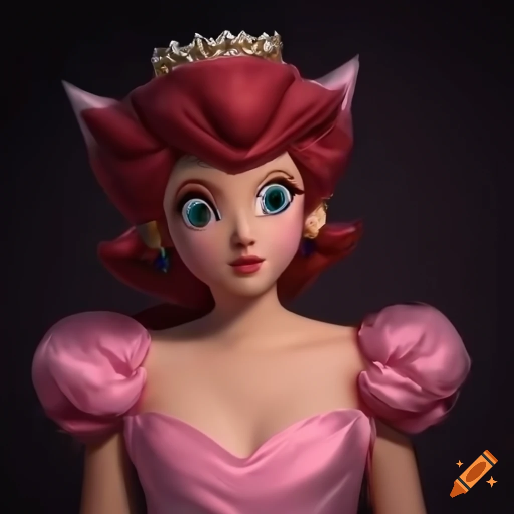 Cosplay of link in princess peach's pink ballgown on Craiyon