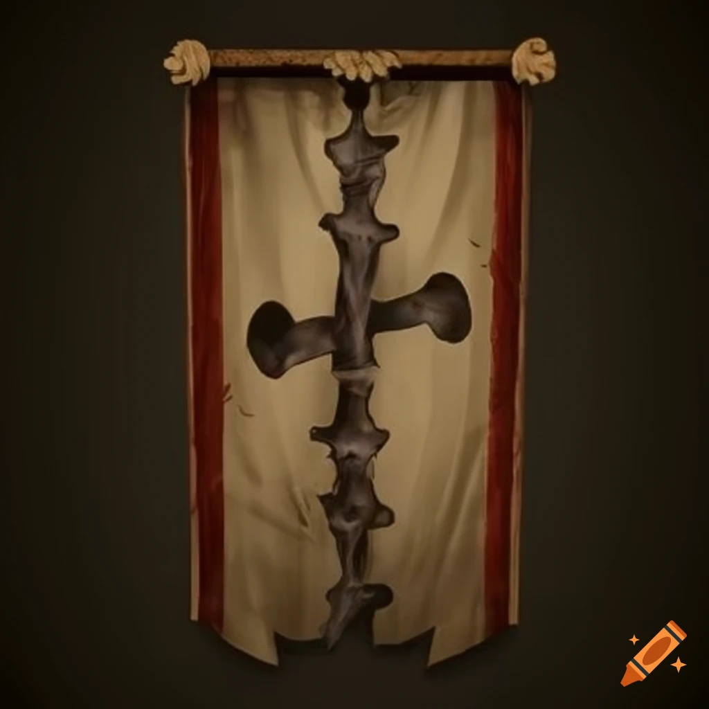 Rustic long creamy medieval banner on Craiyon