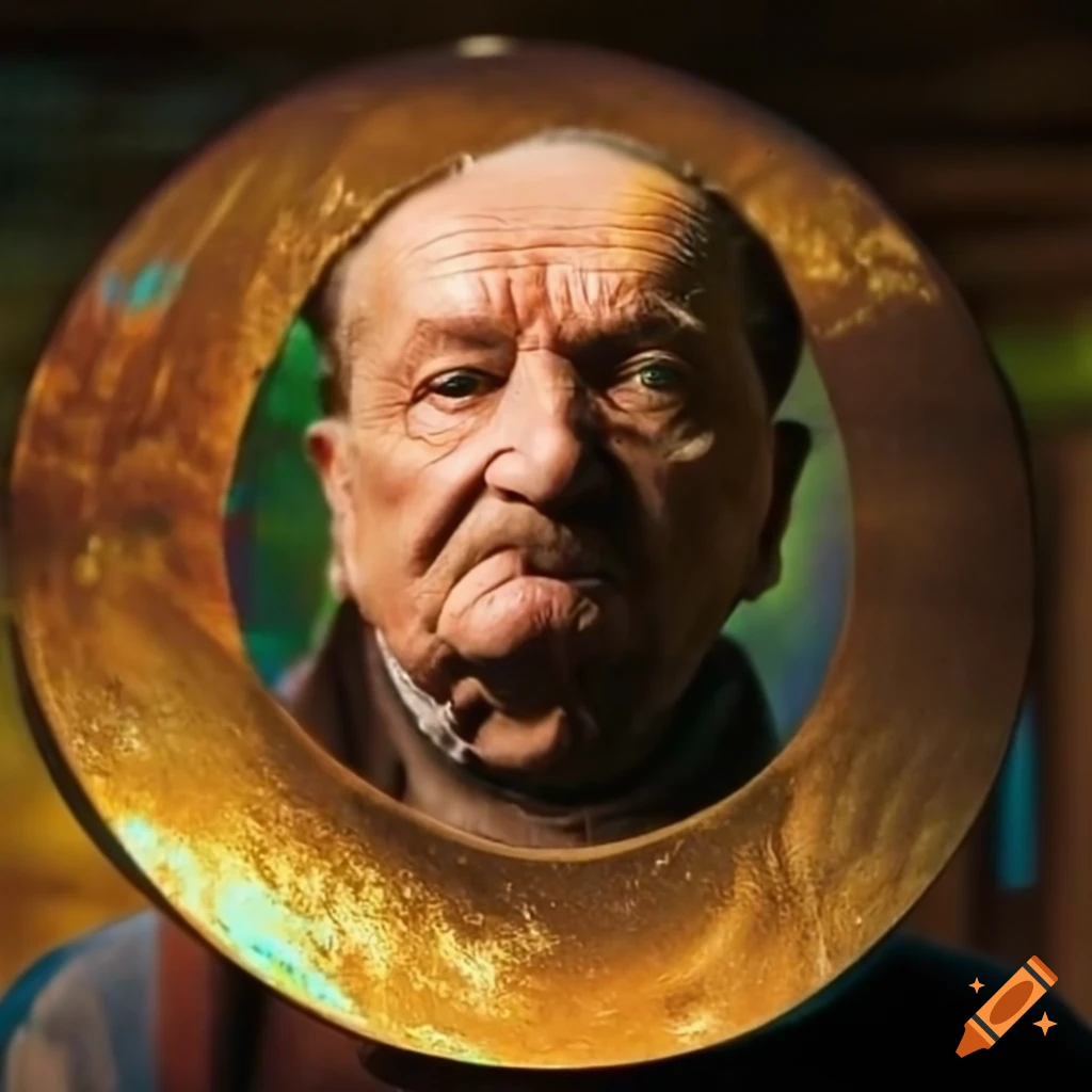 Portrait of Martin Heidegger in front of his Bavarian cabin on Craiyon