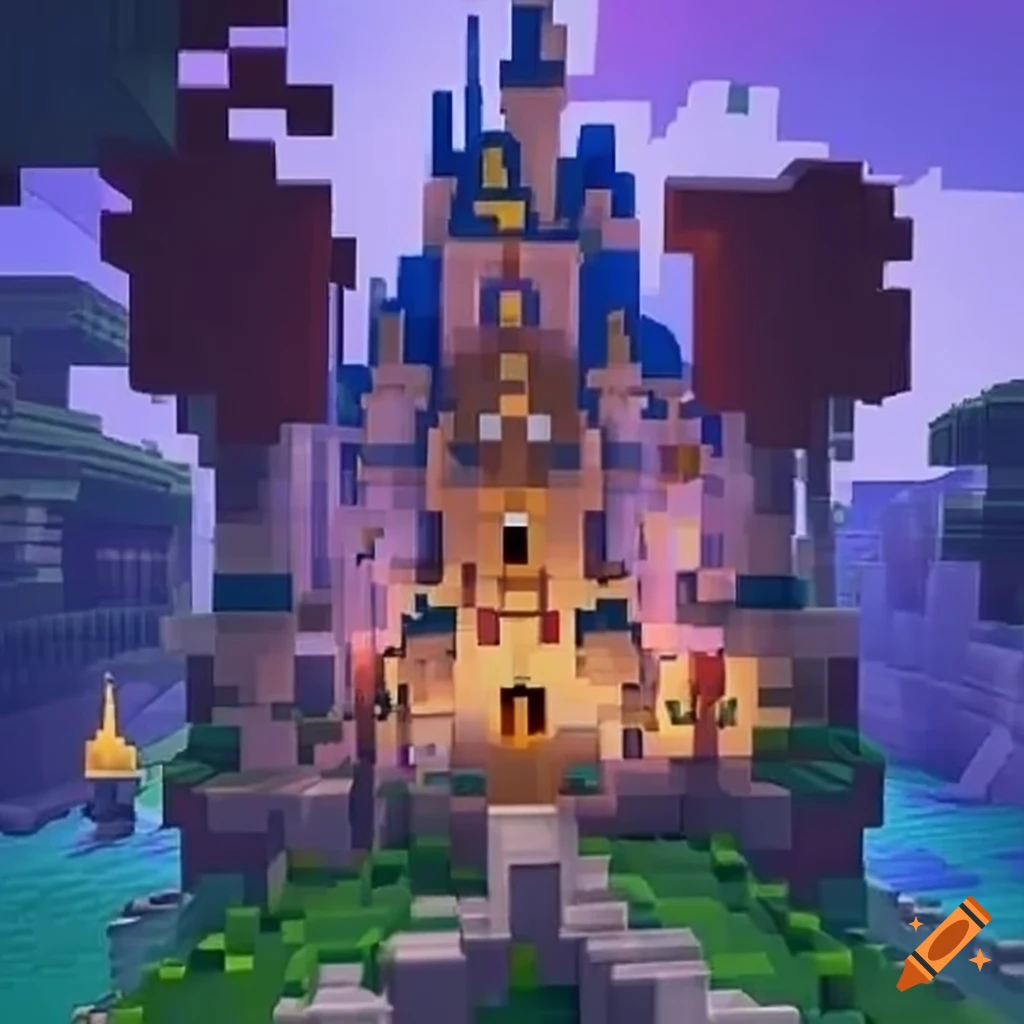 Minecraft disney realms logo on Craiyon