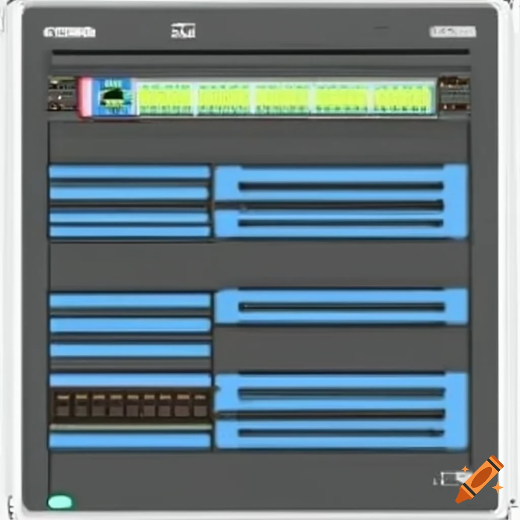 Hud display of a server control system on Craiyon