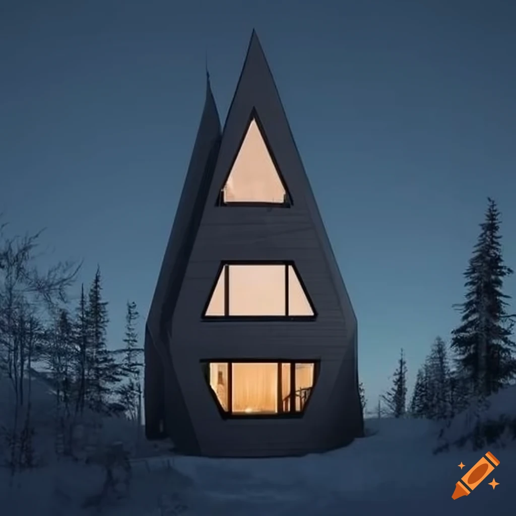 Sophisticated Nordic cabin architecture on Craiyon