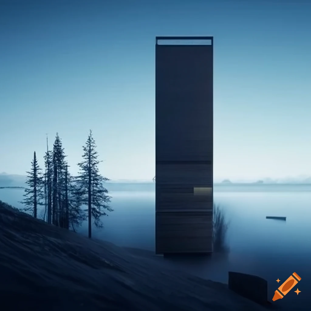 Norwegian minimalism tower cabin architecture on Craiyon