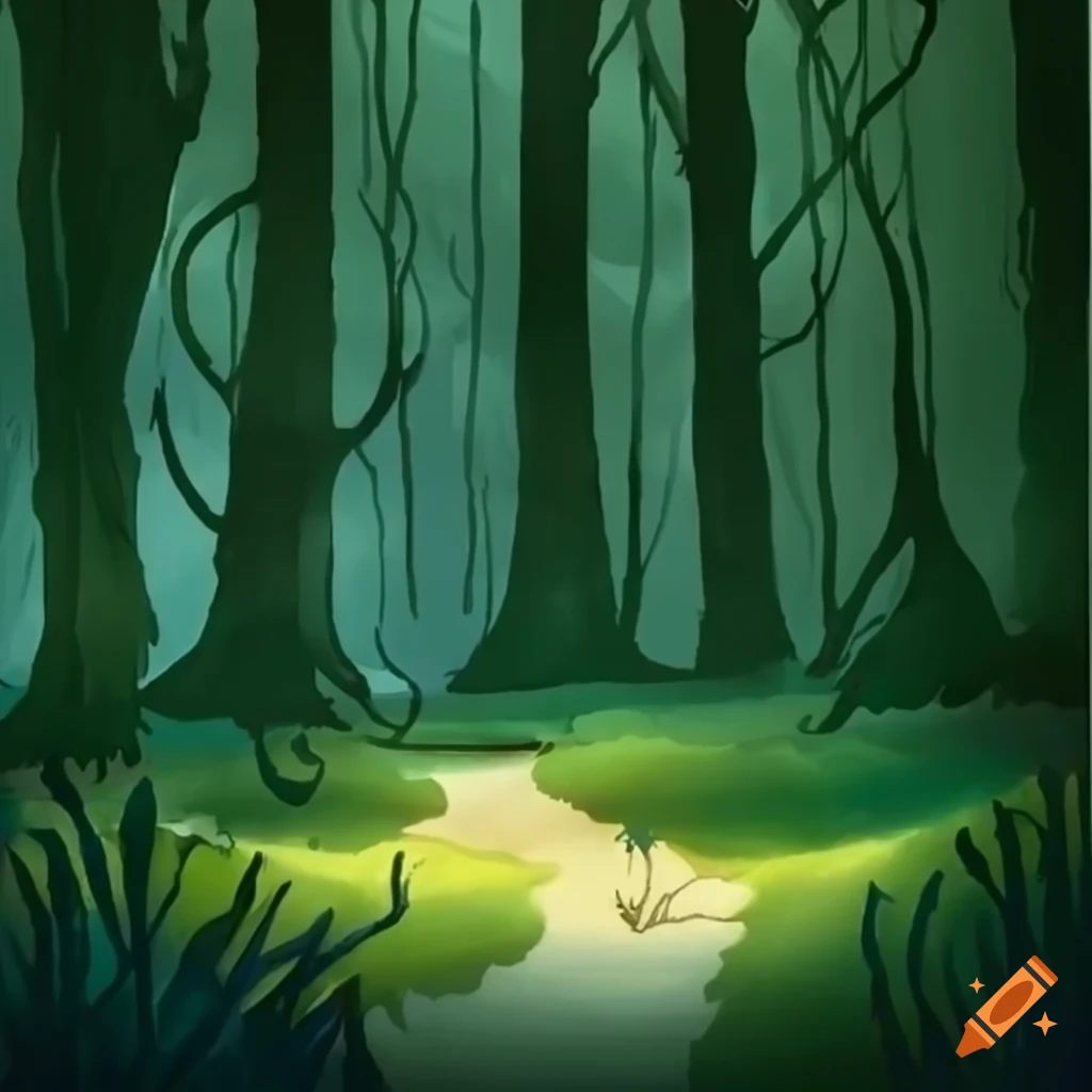 Enchanted forest scene with porcelain fairy and mutant omega mart on ...