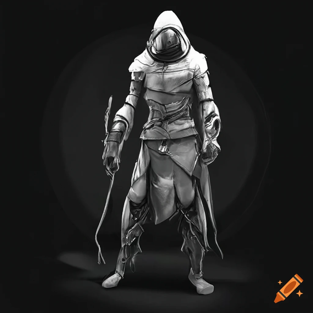 Biomedicine assassin in full body armor and oxygen respirator on Craiyon