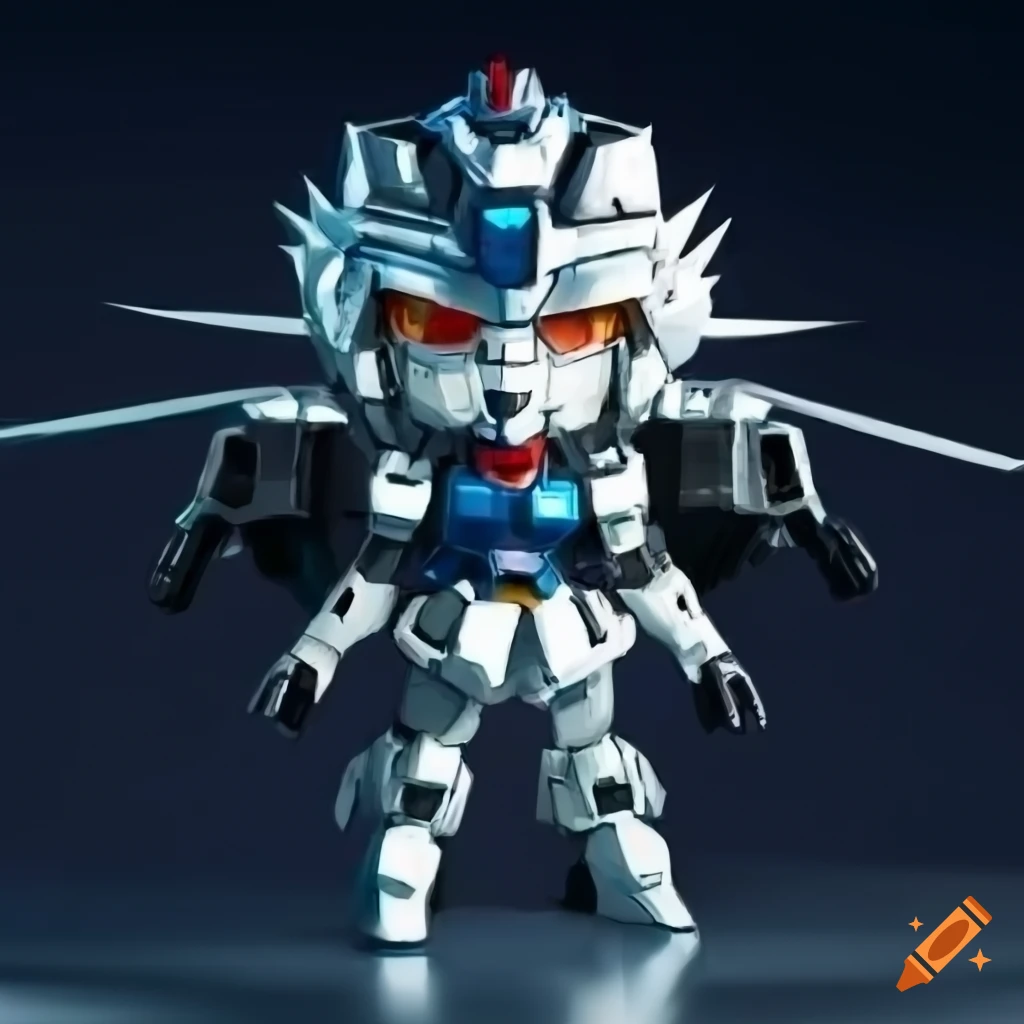 Chibi samurai robot in metallic armor on Craiyon