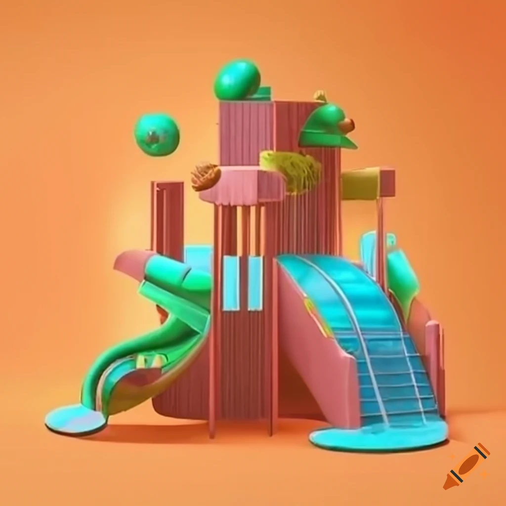 Image of a unique virtual playground on Craiyon