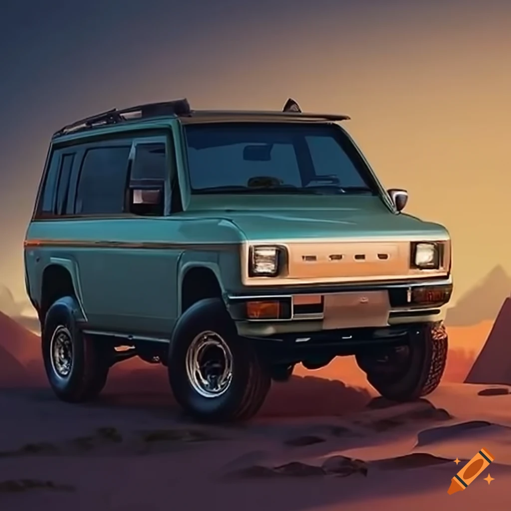 Mitsubishi suv driving through rough terrains