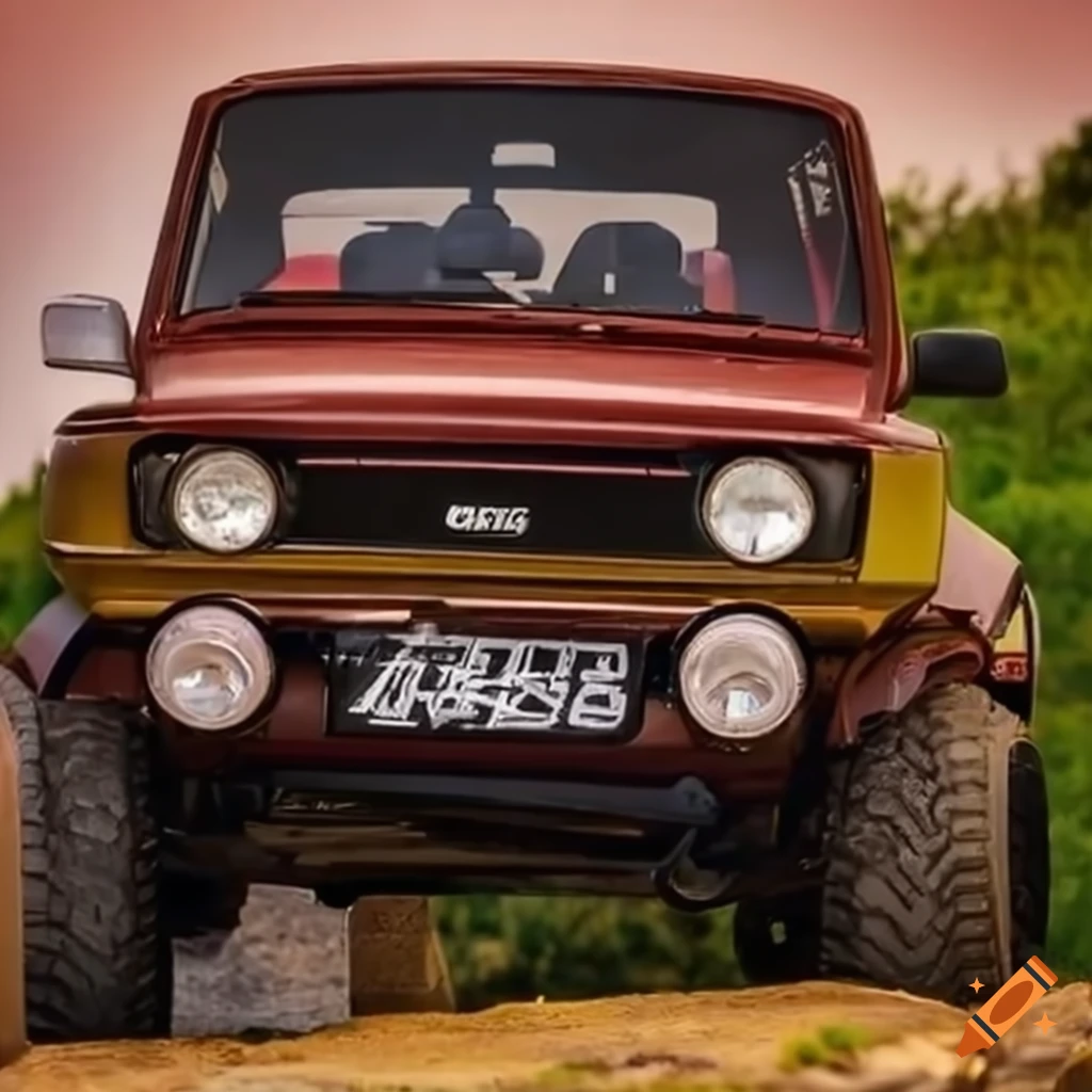 Concept design of a vintage-inspired offroad vehicle on Craiyon