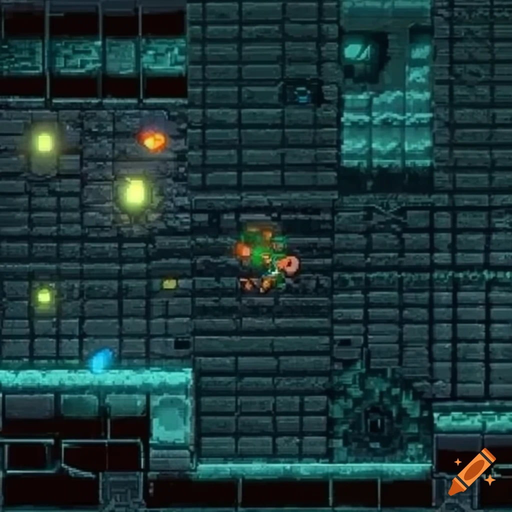 Metroid Zero Mission game screenshot of Crateria on Craiyon
