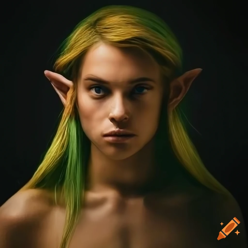 Detailed portrait of link from zelda in harcourt style on Craiyon