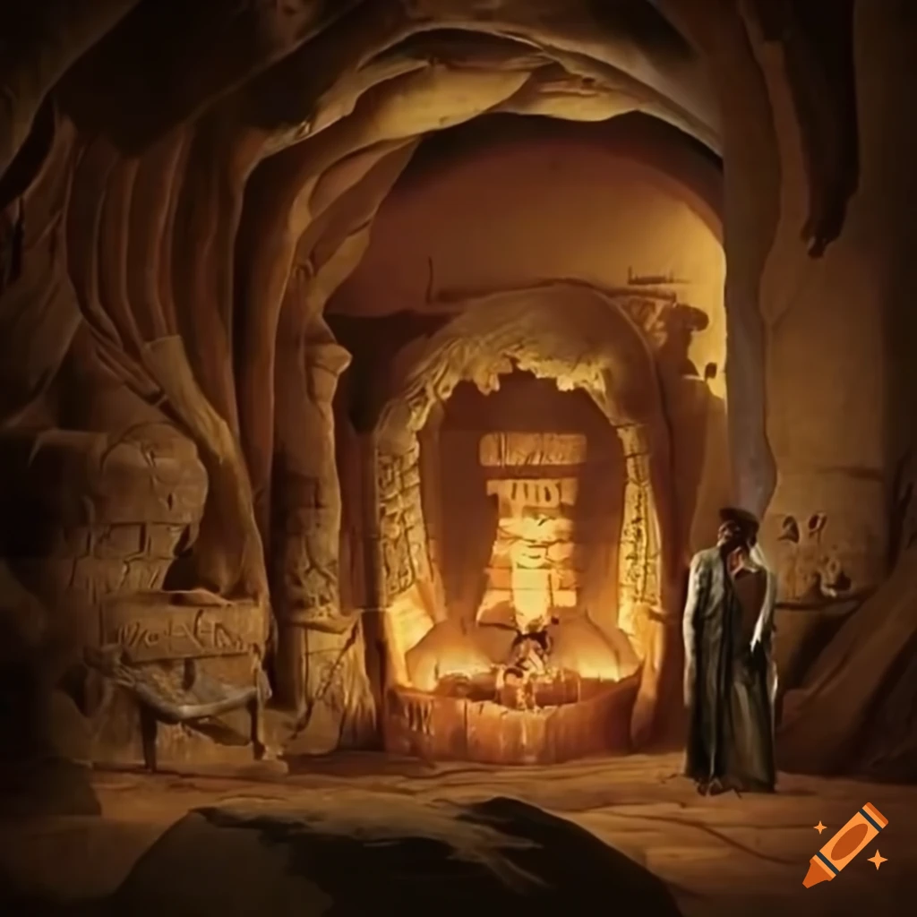 Map of an indiana jones-style treasure adventure on Craiyon