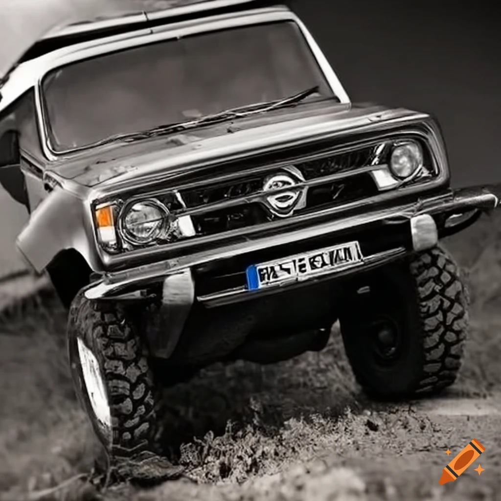 Classic 4x4 off-road vehicles by Nissan and Toyota on Craiyon