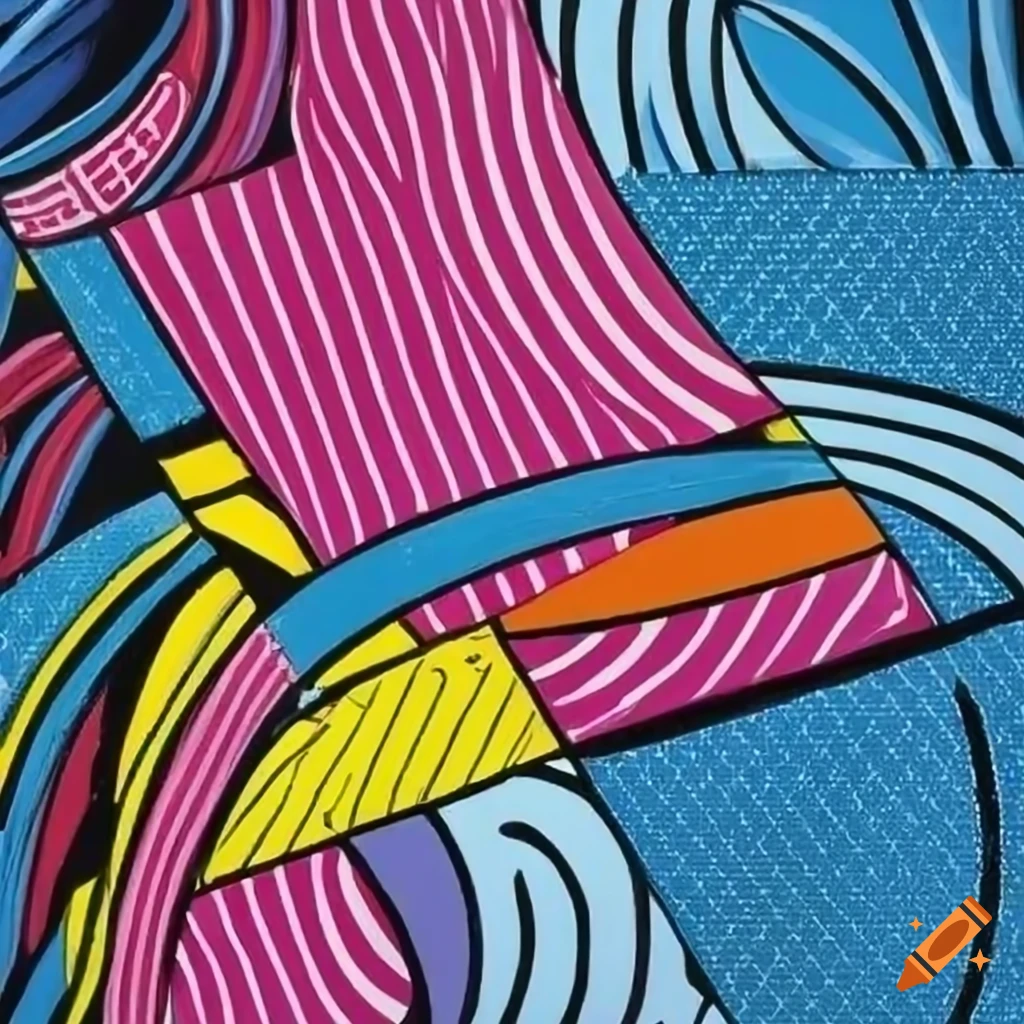 Colorful pop art painting by roy lichtenstein on Craiyon