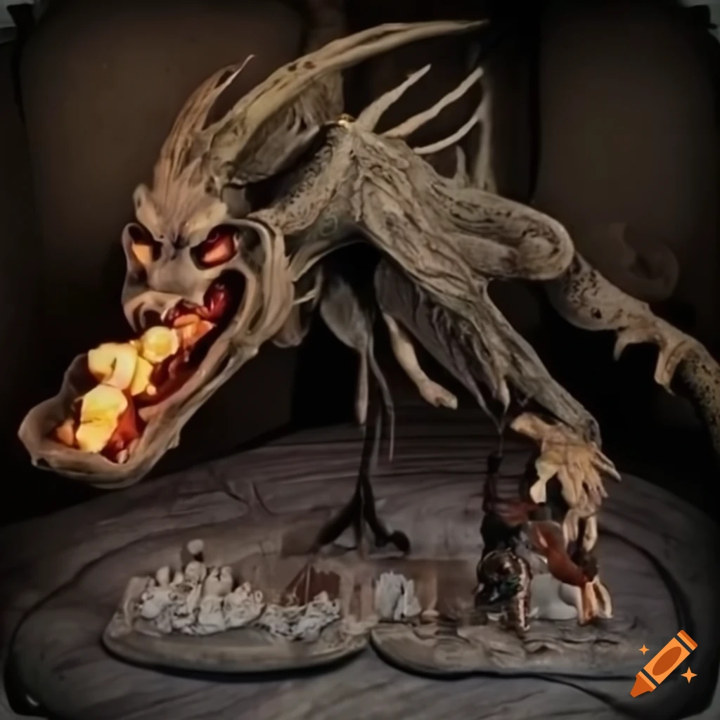 Concept art of ghoulish buildings on Craiyon