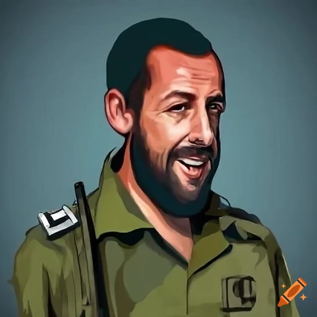 Caricature of an idf soldier with israeli helmet on Craiyon
