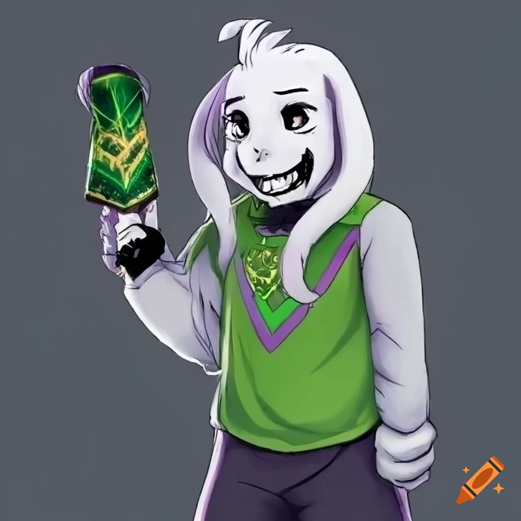 Photorealistic artwork of asriel dreemurr in a forest on Craiyon