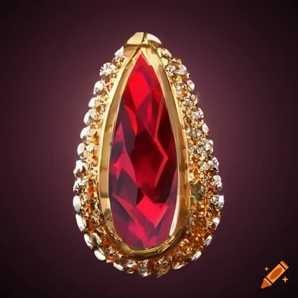 Vibrant traditional martisor brooch with red and white strings on Craiyon