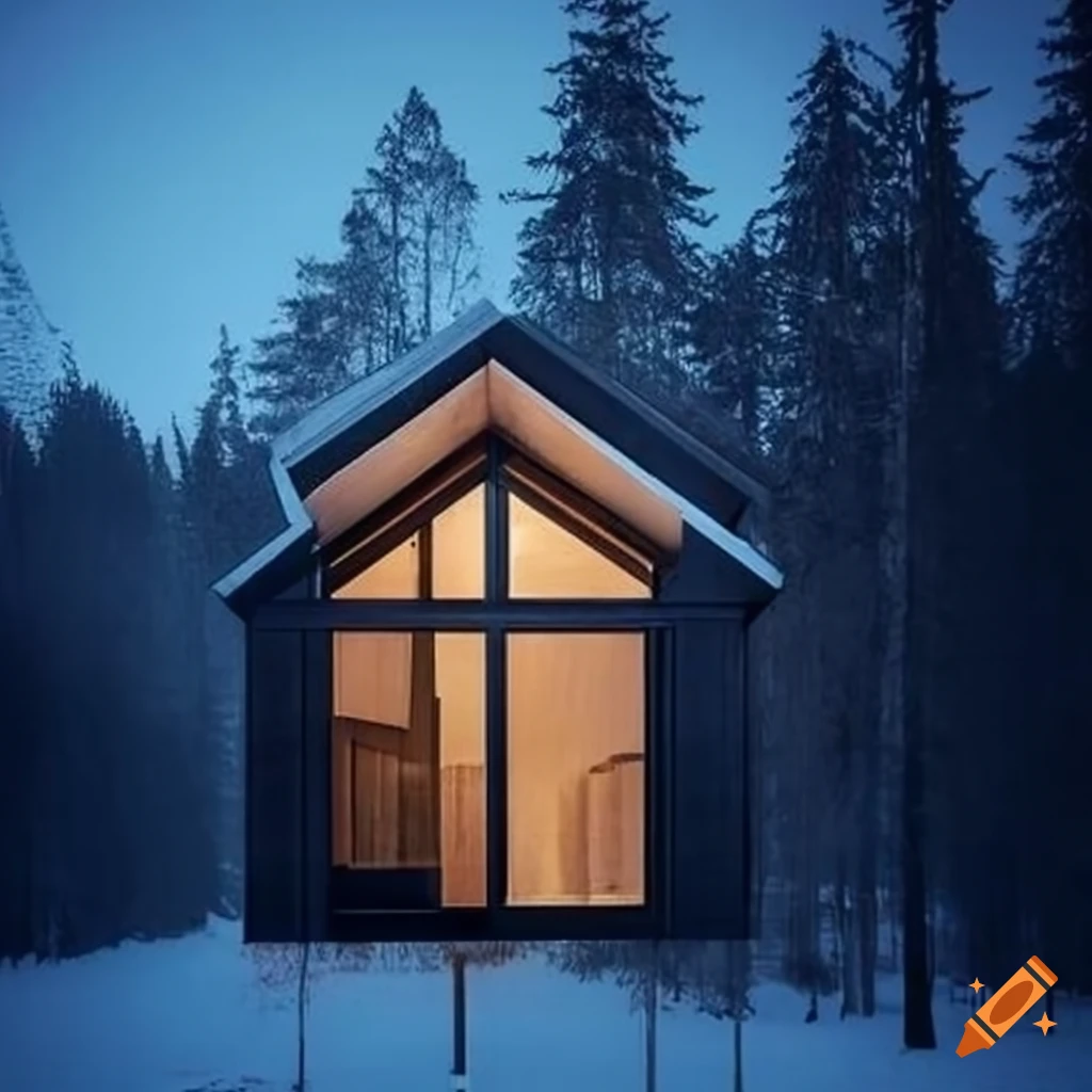 Well-organized cabin architecture on Craiyon