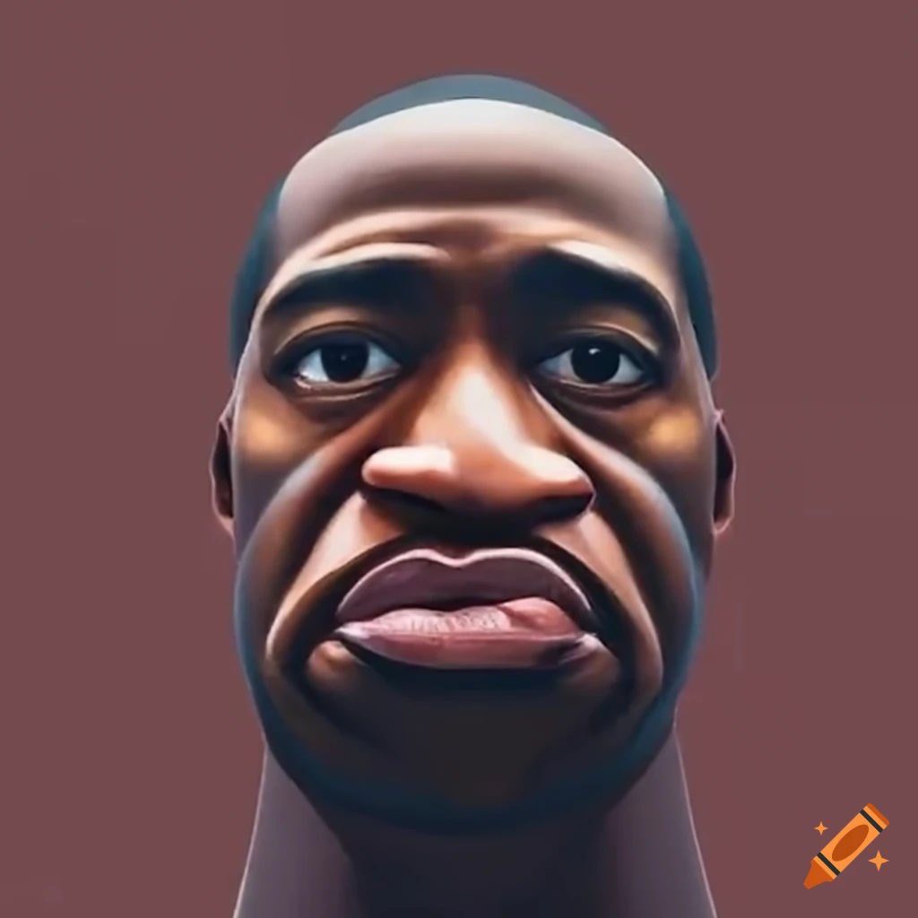 George floyd doing the hush gesture on Craiyon