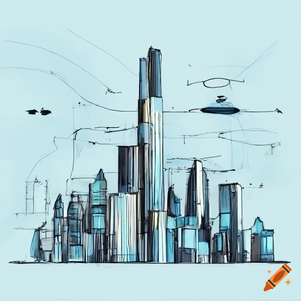 A technical sketch of a smart city with hi-tech infrastructure and ...