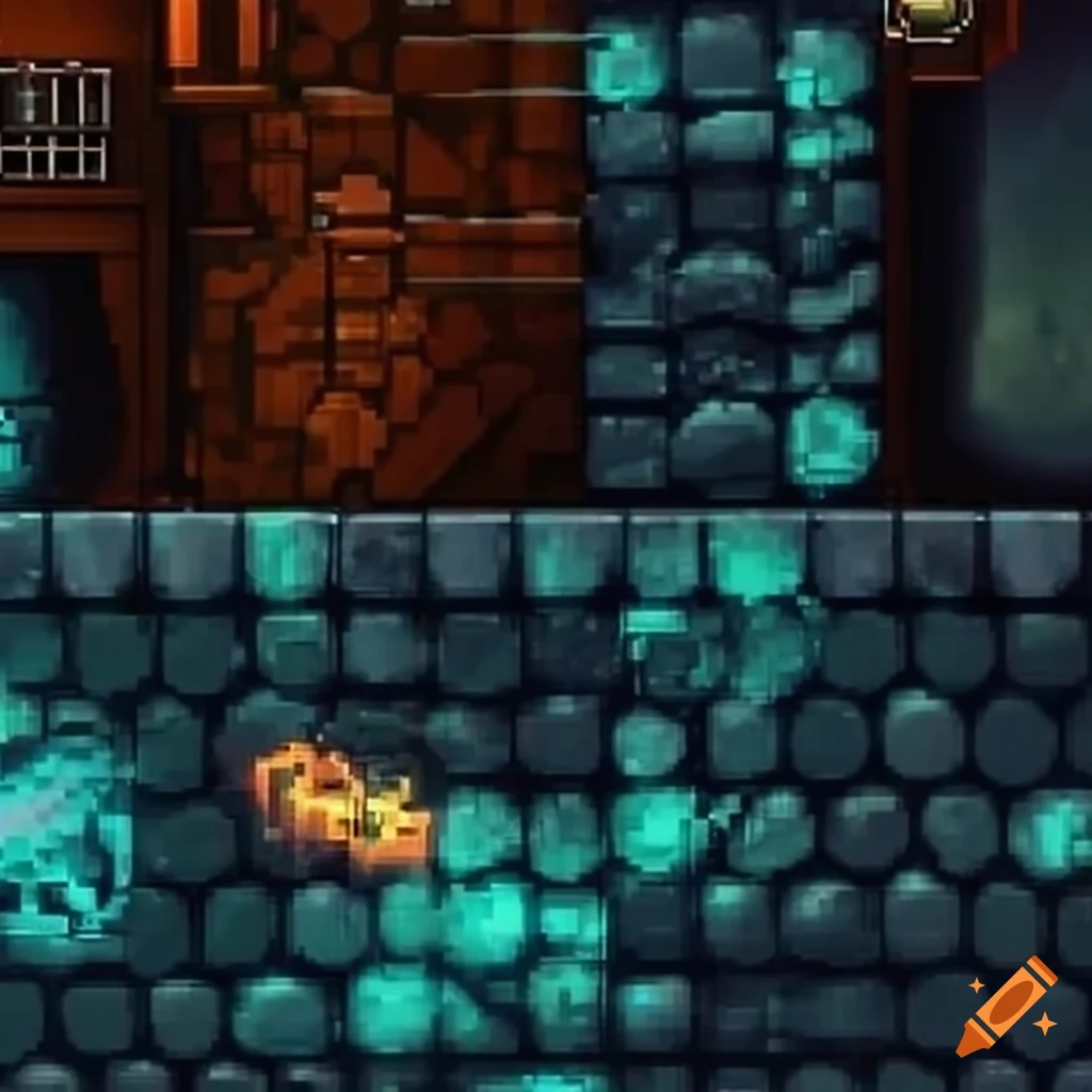 2d art of metroid zero mission game tiles on Craiyon