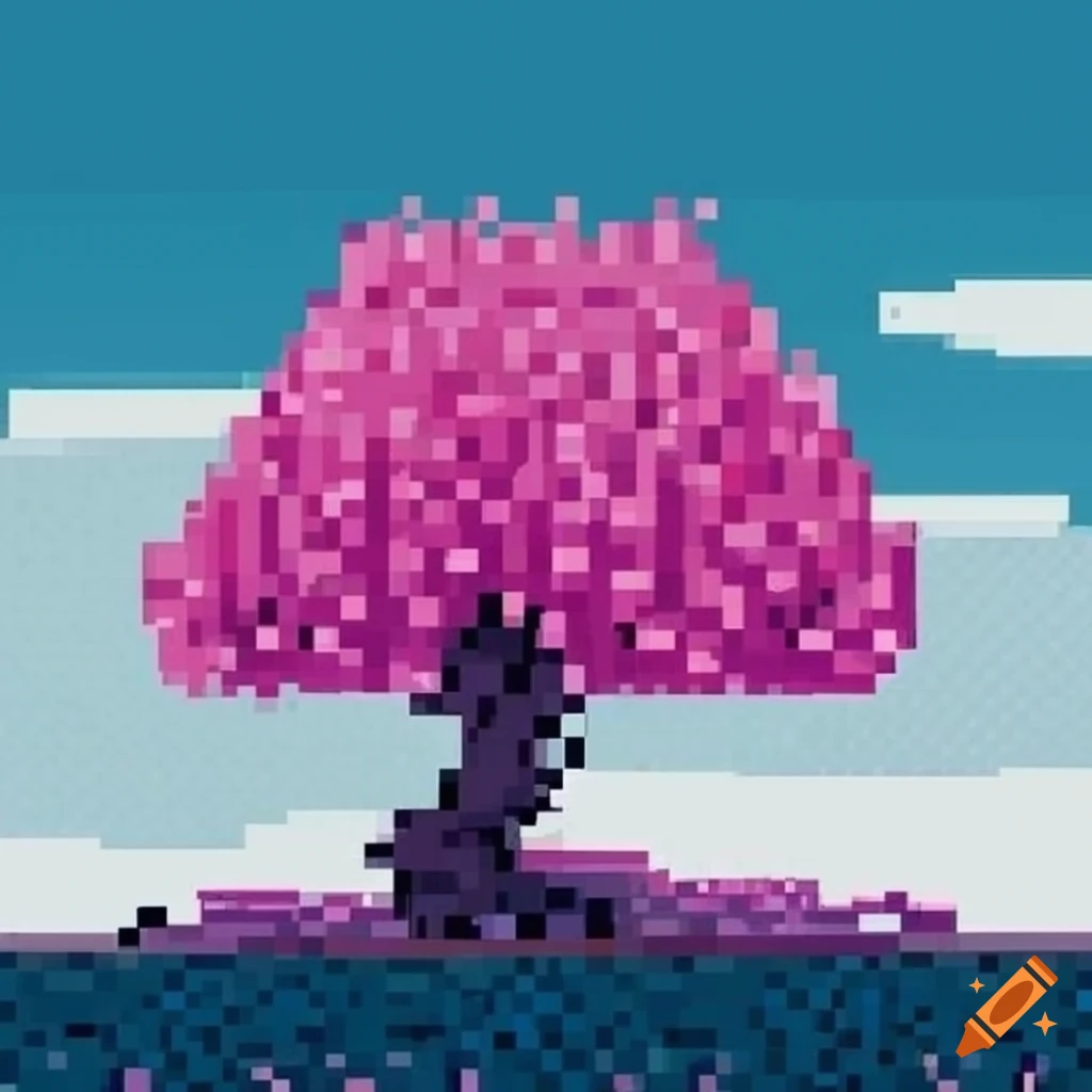 Intricate pixel art of a vibrant cornflower in full bloom on Craiyon