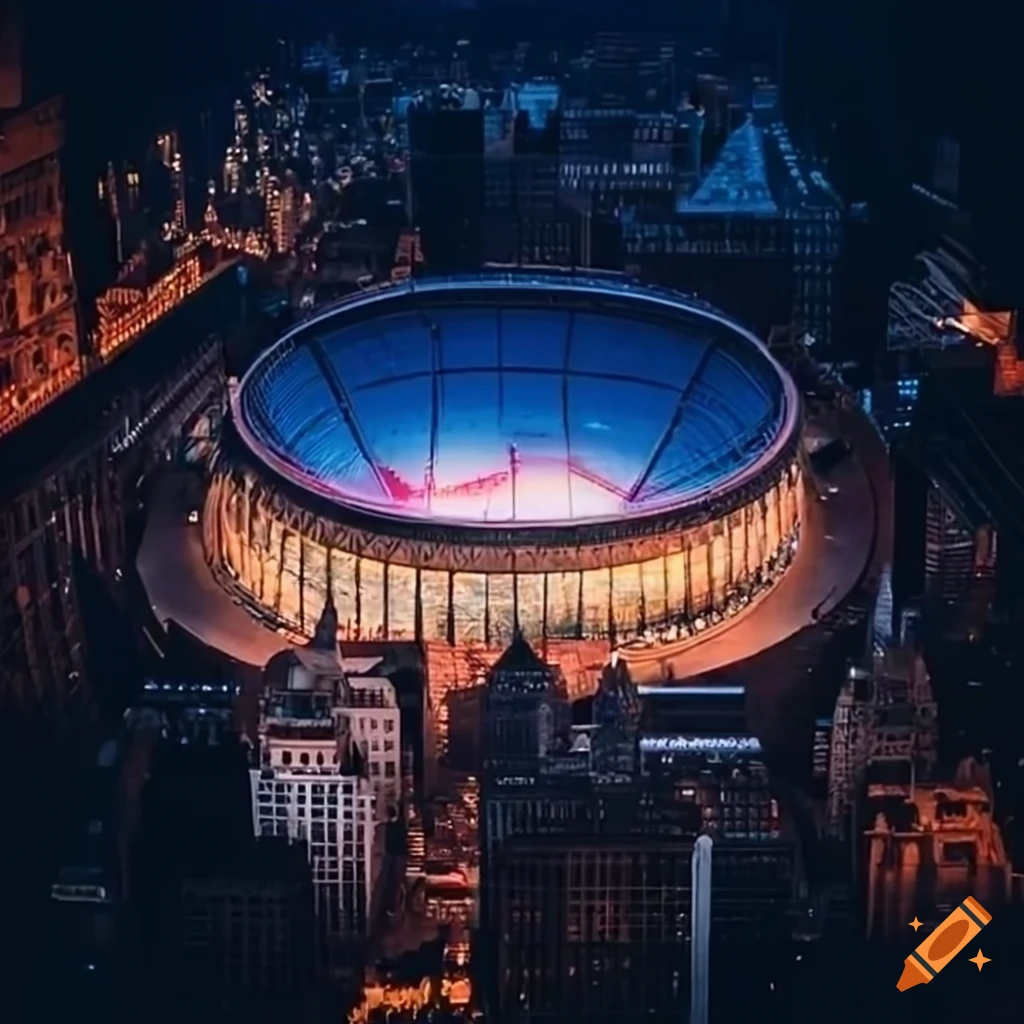 Collection of iconic wrestling arenas on Craiyon