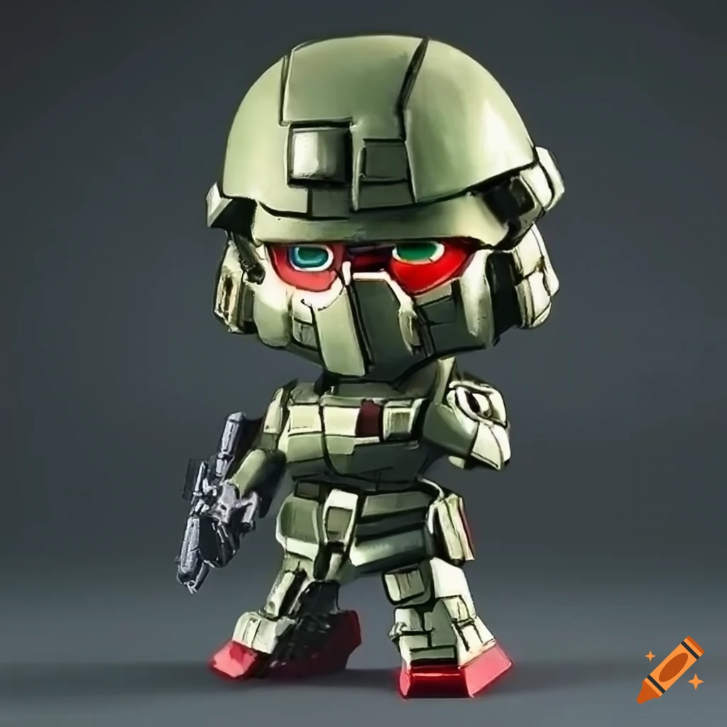 Metallic chibi gundam with wings on Craiyon