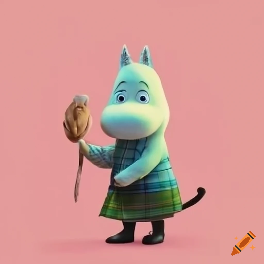Moomin character in a world war 2 scenario on Craiyon