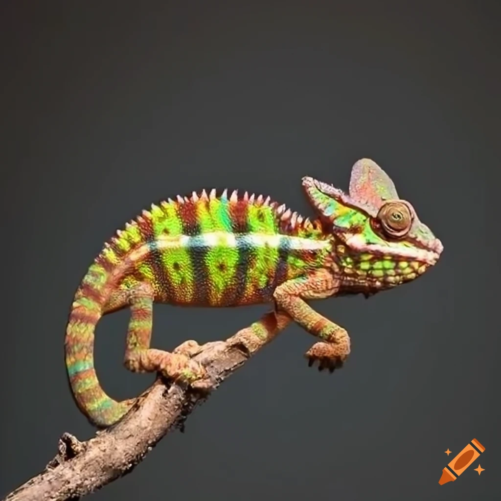 Chameleon formed by swirling smoke on Craiyon