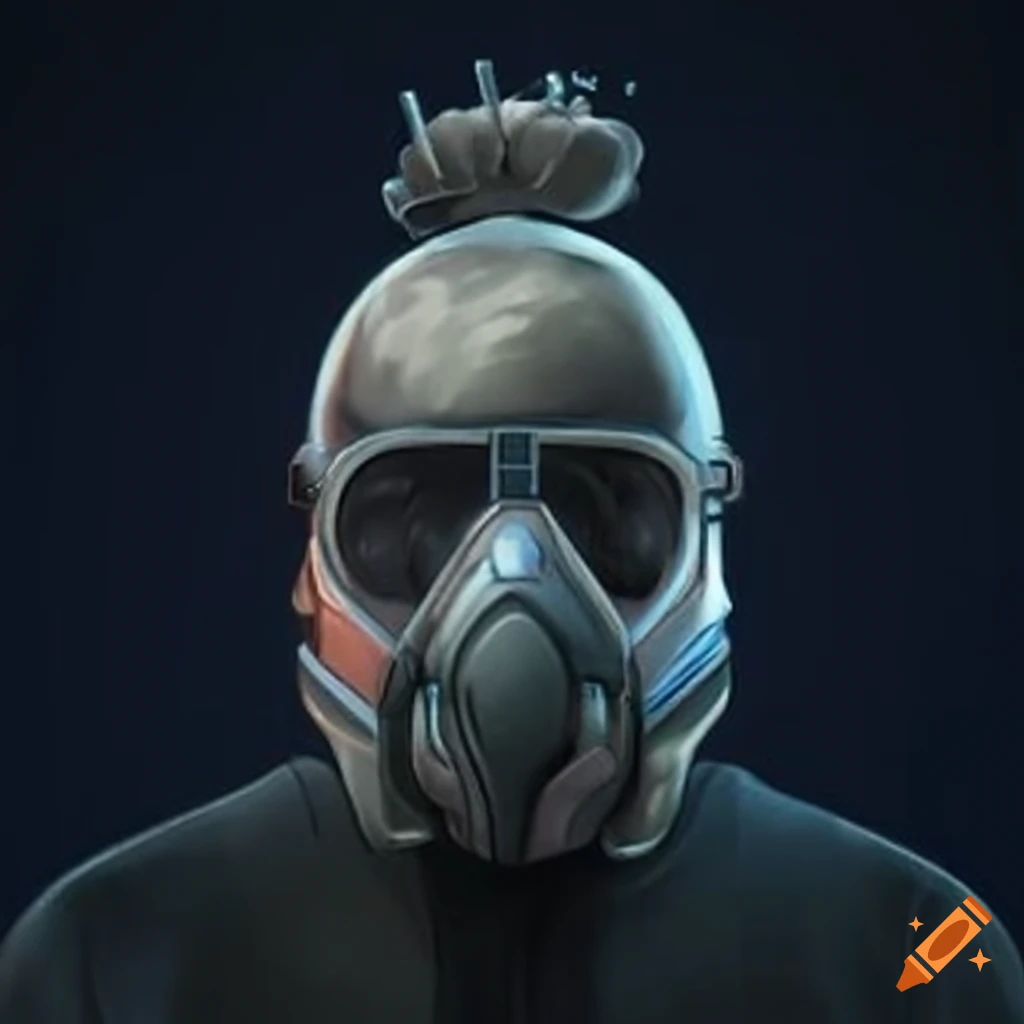 Full body biomedicine outfit with respirator and oxygen balloons on Craiyon
