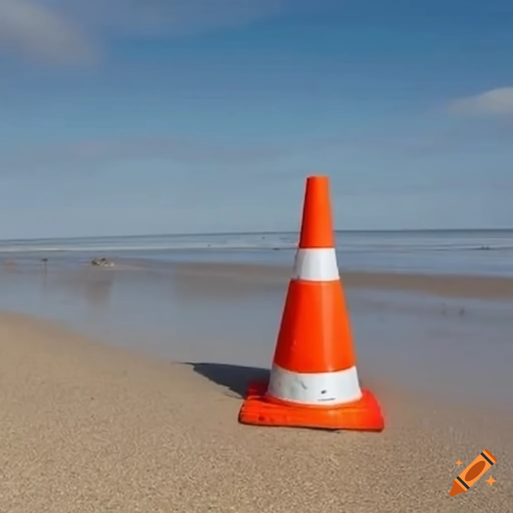 Pink traffic cone on Craiyon