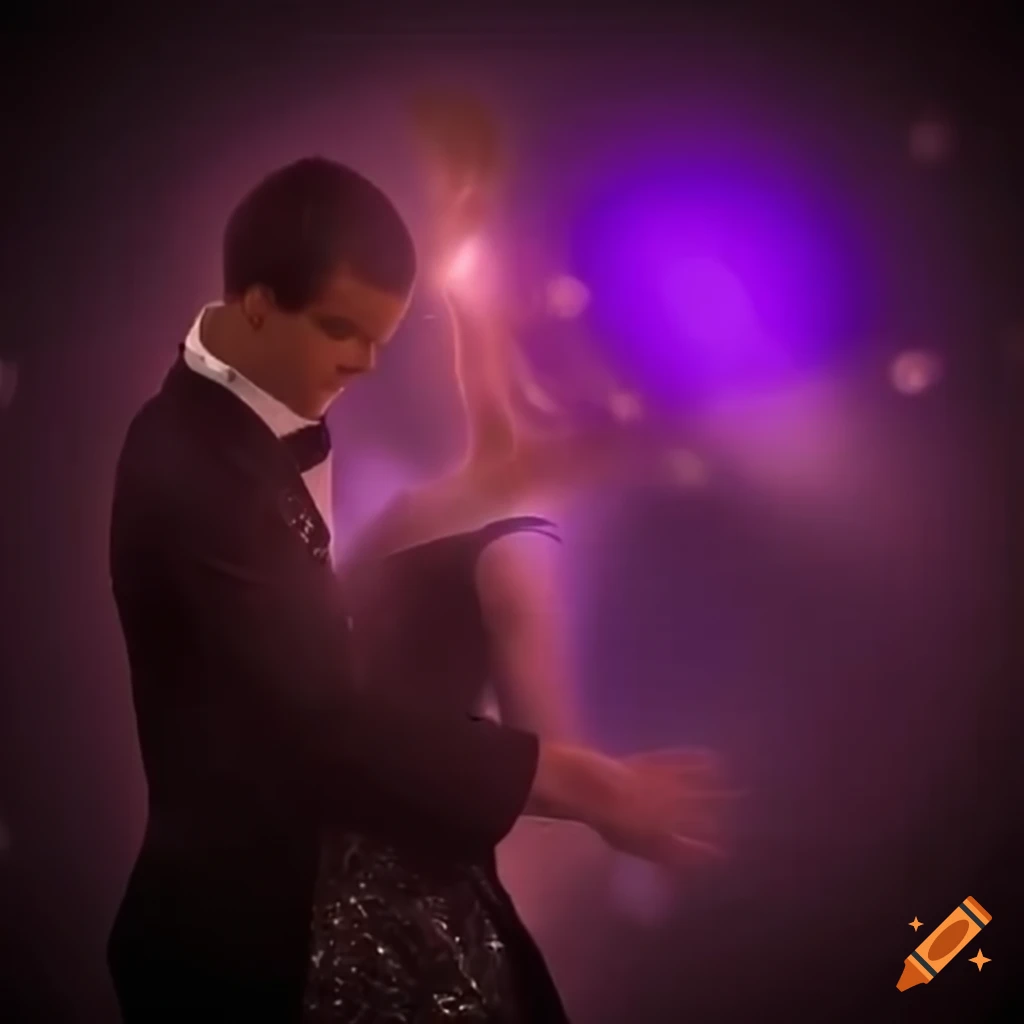 Fantasy ballroom dance illustration on Craiyon
