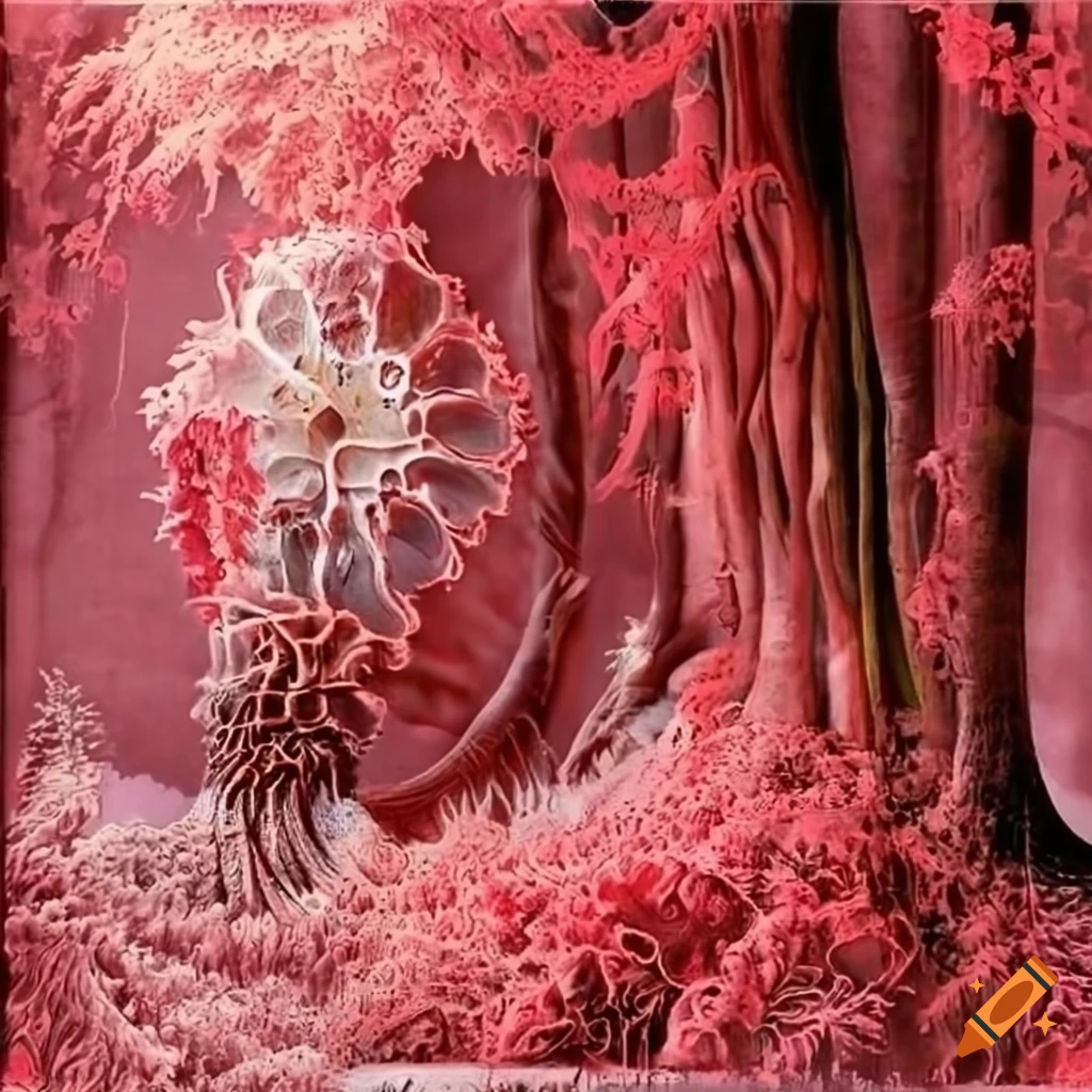 Infrared photography of a forest by hans haeckel on Craiyon