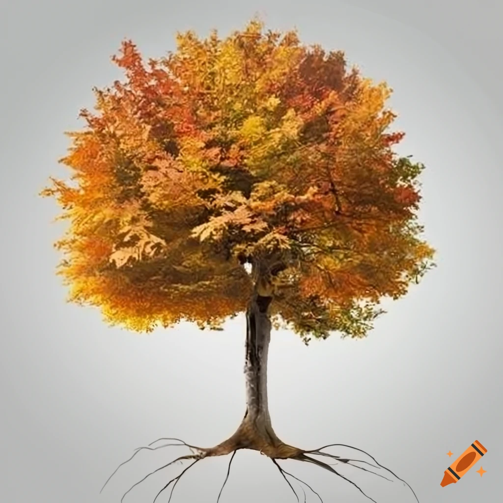3d model of autumn trees on Craiyon