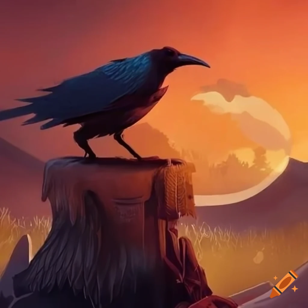 Bluejay singing in a scary city with a lurking crow in the background ...