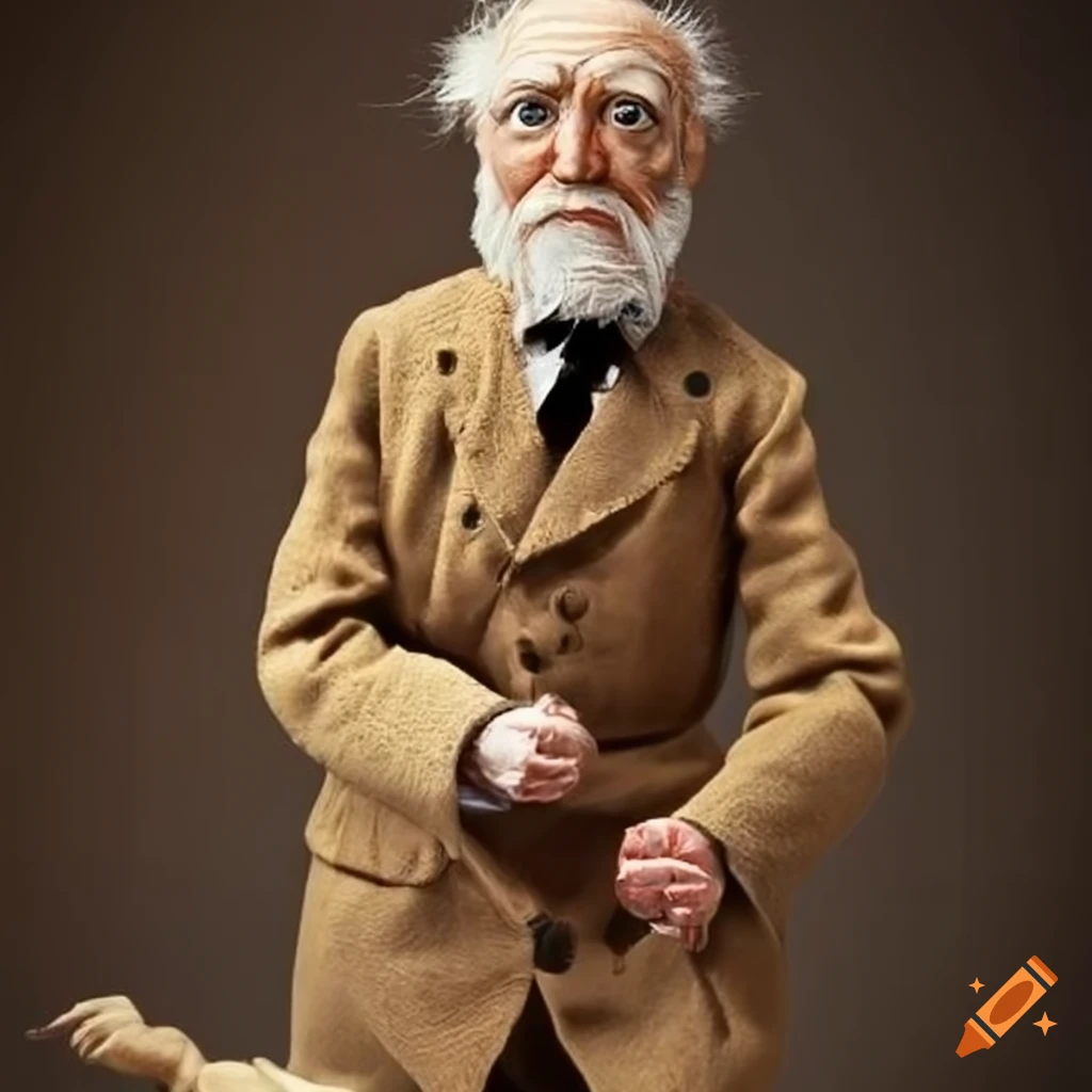 Puppet artwork of andrew carnegie