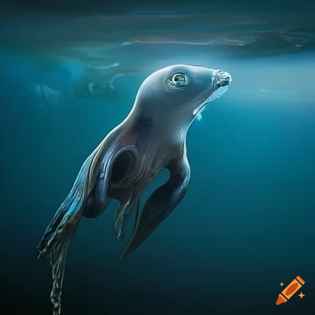 Realistic prehistoric sea in the mariana trench on Craiyon