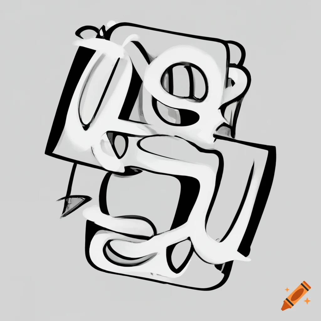 Scuzz graffiti on white background on Craiyon