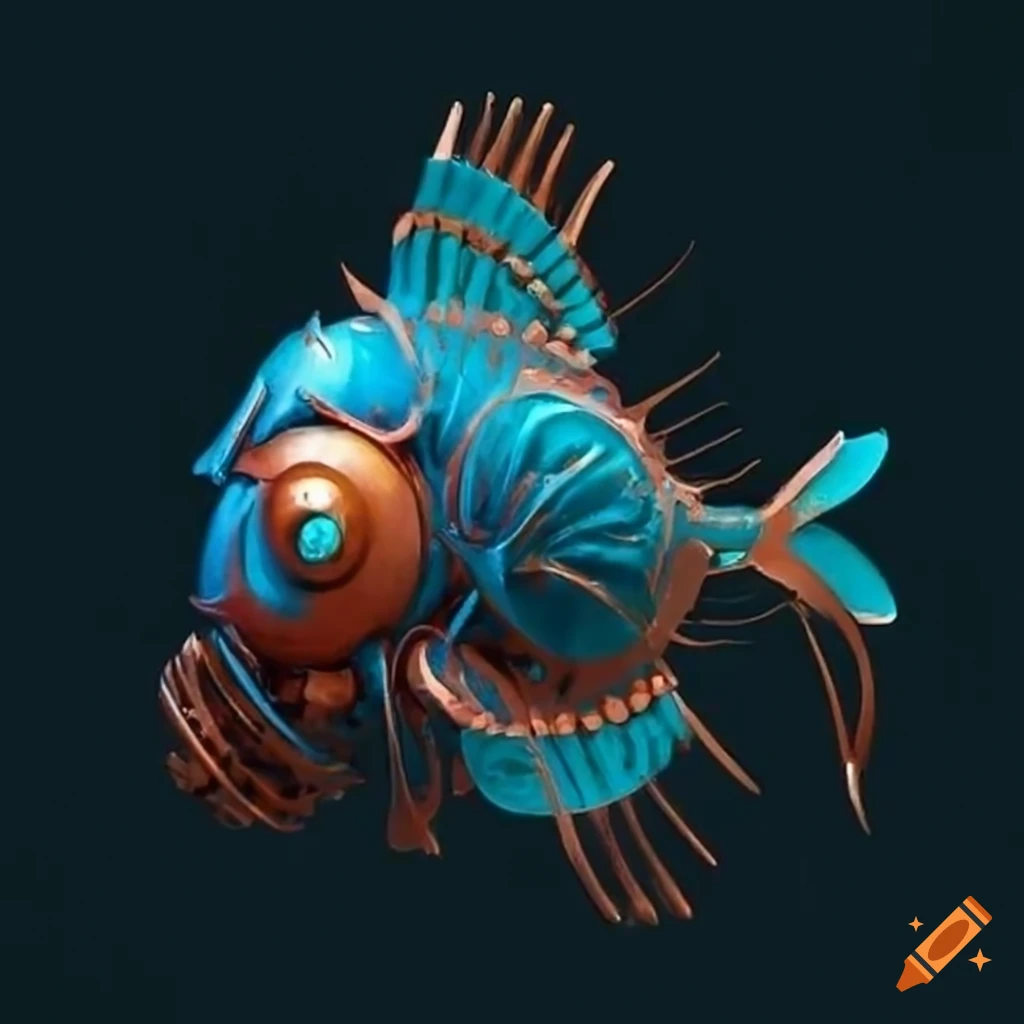 Copper robot fish
