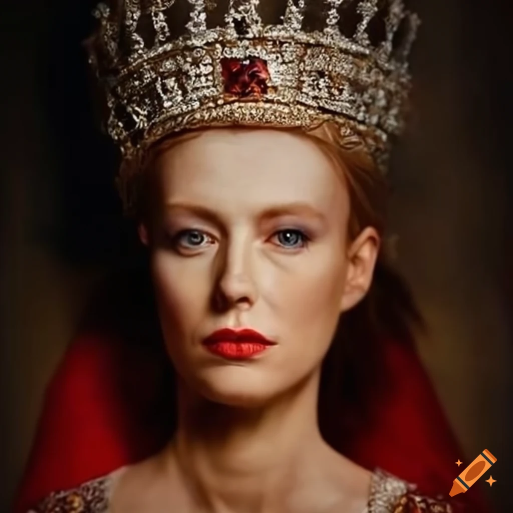 Artwork of Poland personified as a regal queen on Craiyon