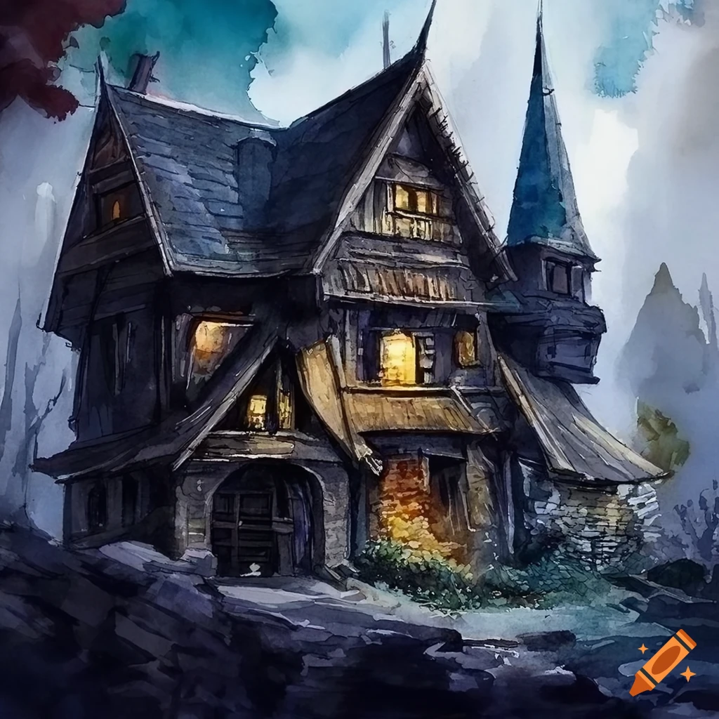 Ice fantasy house on Craiyon