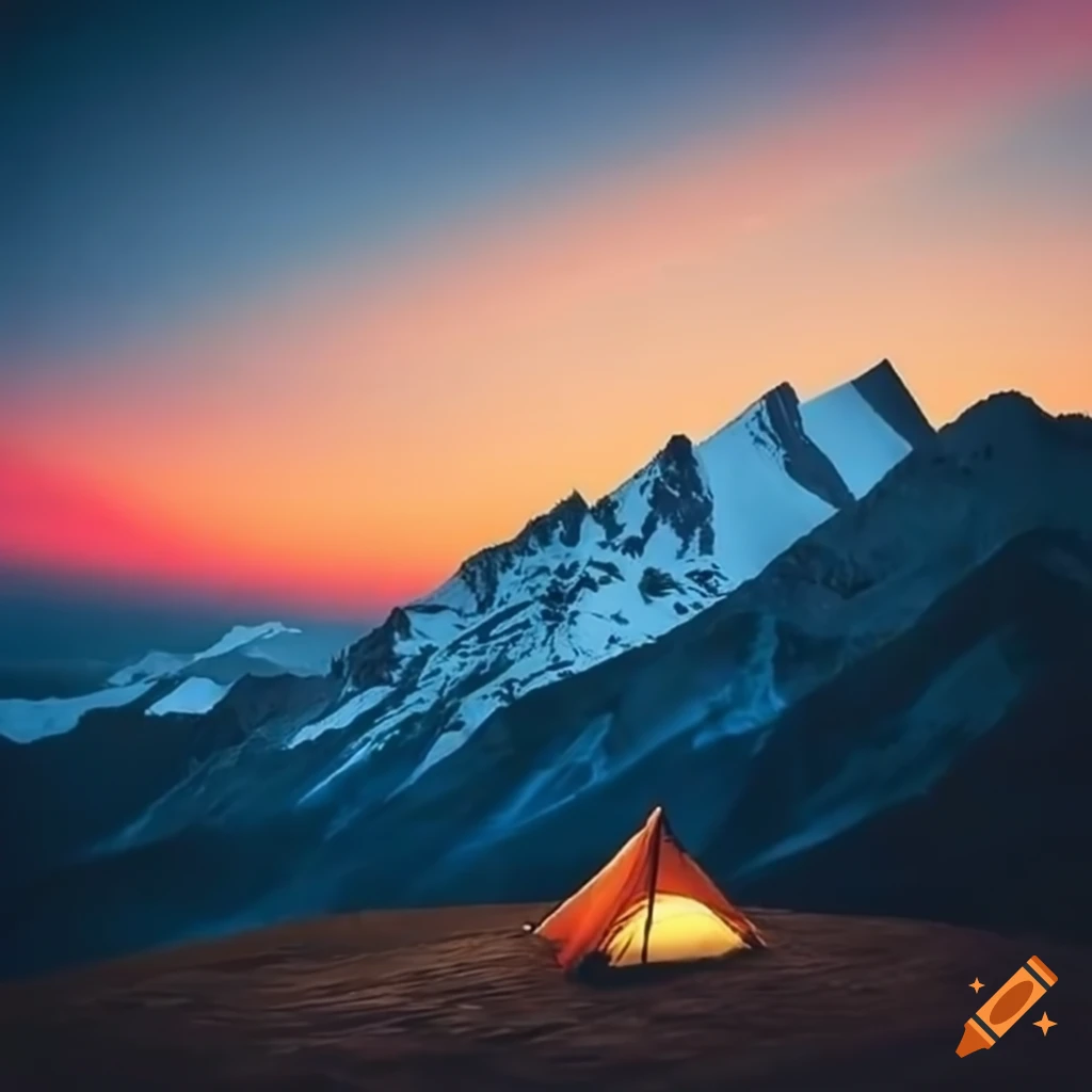 Small mountain cabin illustration on Craiyon