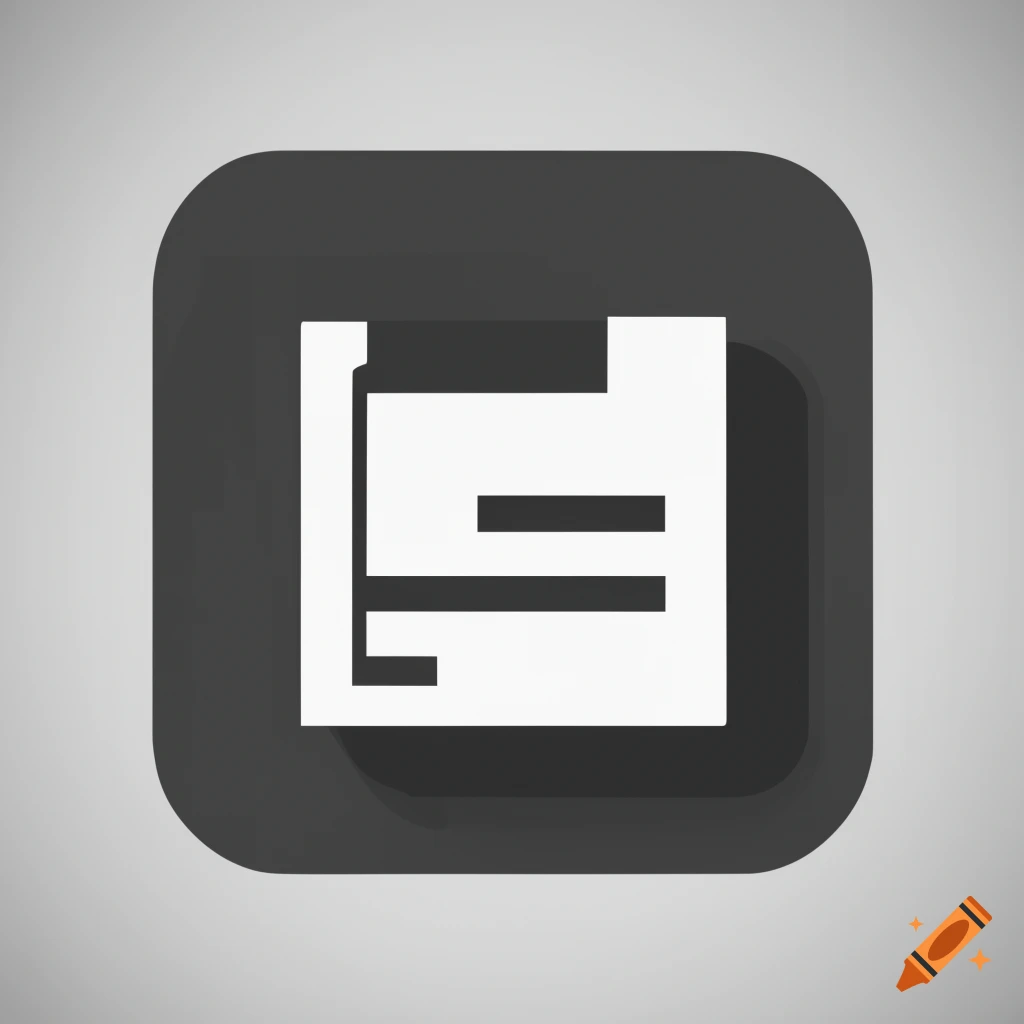 Minimalist logo for Simple Report Generator 1.0 software on Craiyon