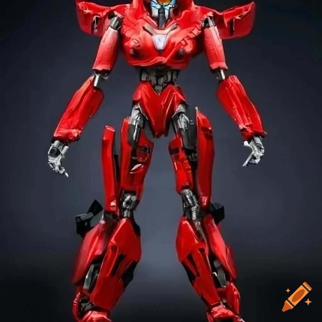 Photograph of a red female autobot with a prius-like transformation on ...