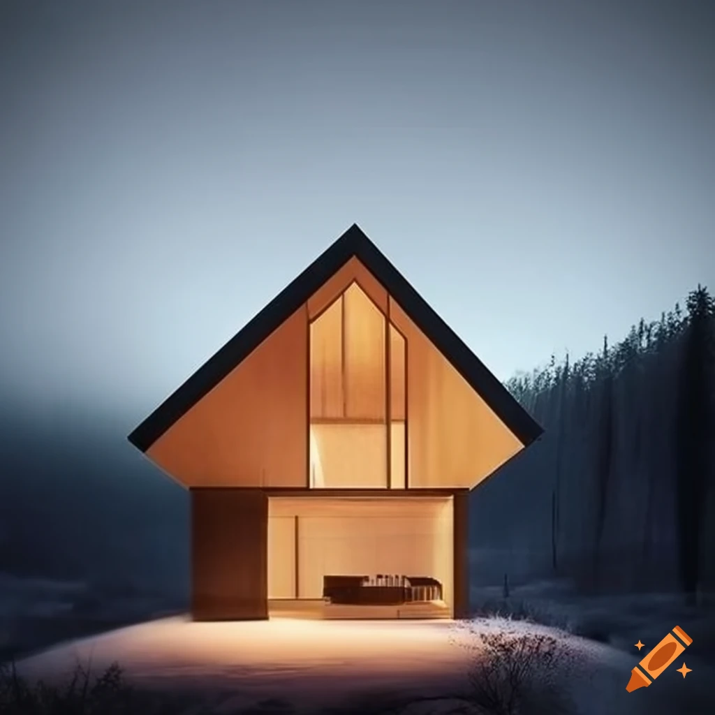 Sophisticated tower cabin architecture on Craiyon