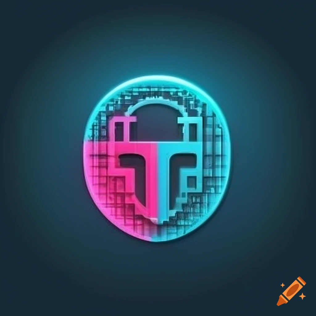 Cyber security logo with cells on Craiyon