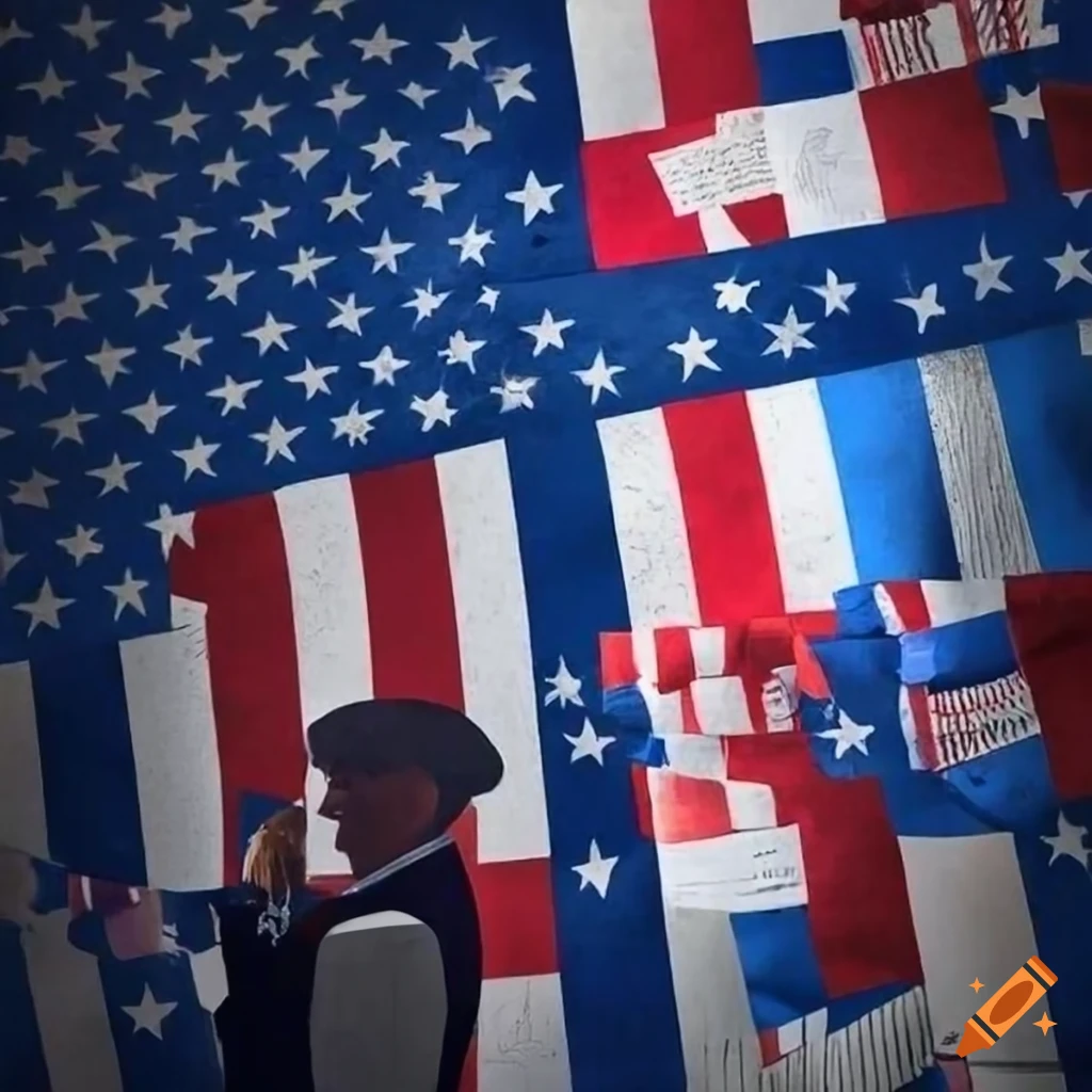 Colorful patriotic campaign poster for warren harding on Craiyon